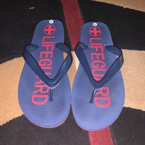 Lifeguard | Shoes | Blue Red Mens Lifeguard Flip Flops | Poshmark